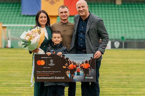 Мечта стала реальностью: юный обладатель карты maib junior Габриел выйдет на поле финала Лиги ...